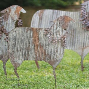 Corrugated Metal Sheep Set of 3 - City Farmhouse Antiques