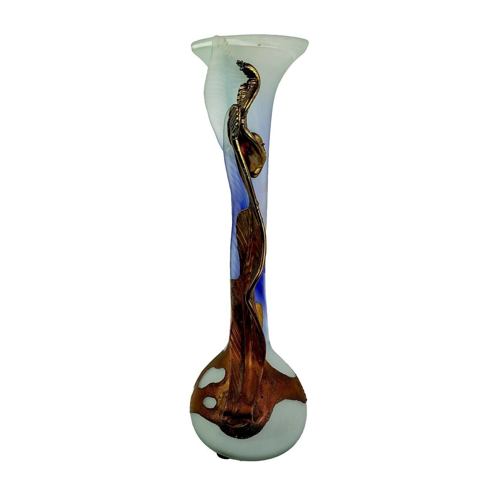 Filip Ravert Signed Bronze Art Glass Sculpture Vase - City Farmhouse ...