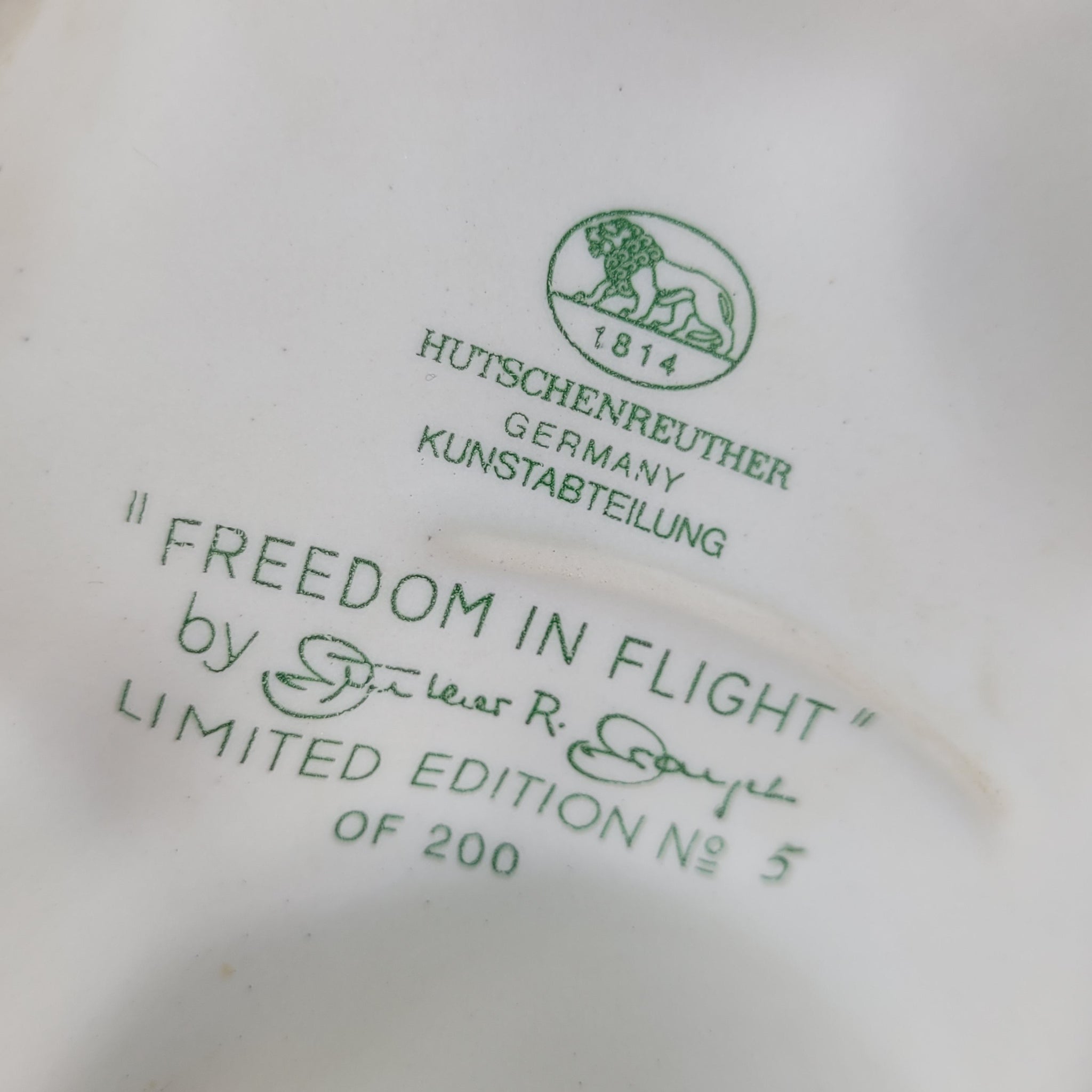 Gunther Granget Hutschenreuther Freedom in Flight Porcelain Bald Eagle ...